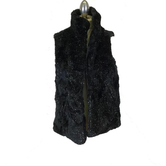 Betsey Johnson | Jackets & Coats | Betsey Johnson Faux Fur Sparkle Vest ...